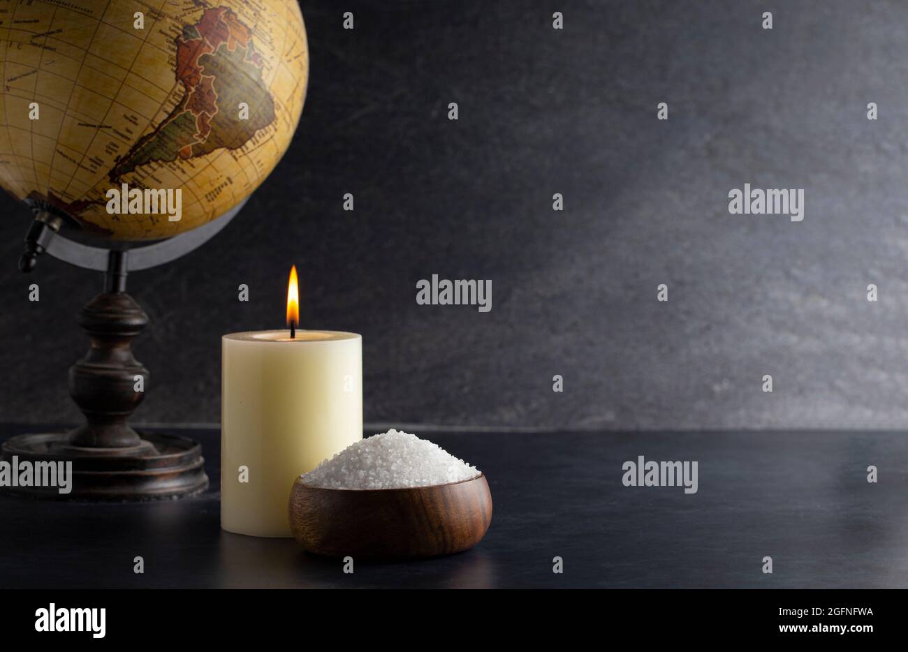 Salt and Light on a Dark Background Illustrating Jesus teaching from ...