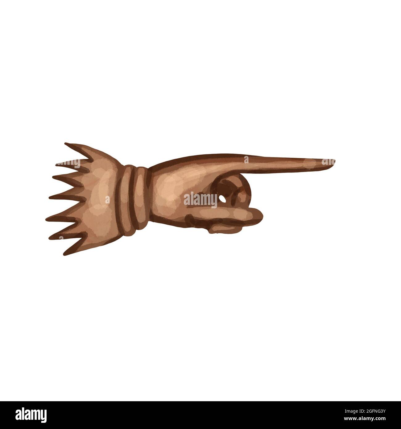 Watercolor hand sign guide. pointer hand Illustration Stock Photo - Alamy