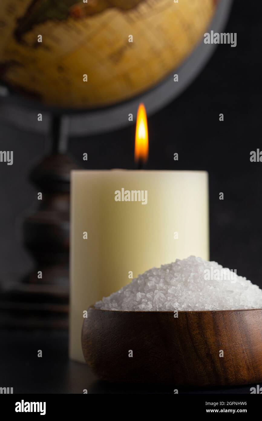 Salt and Light on a Dark Background Illustrating Jesus teaching from ...