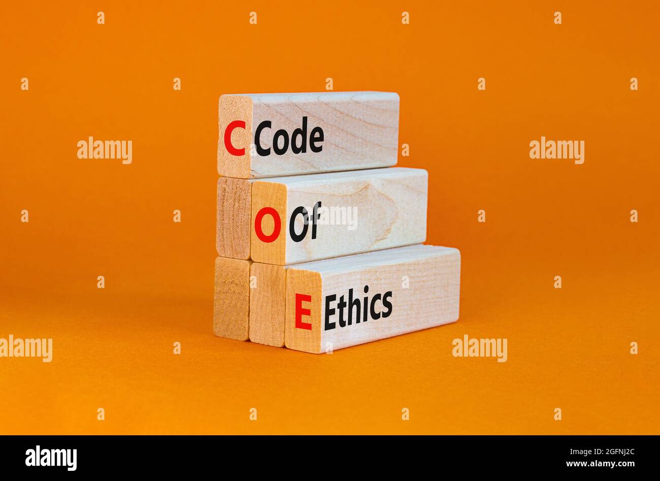 COE, Code of ethics symbol. Concept words 'COE, Code of ethics' on ...