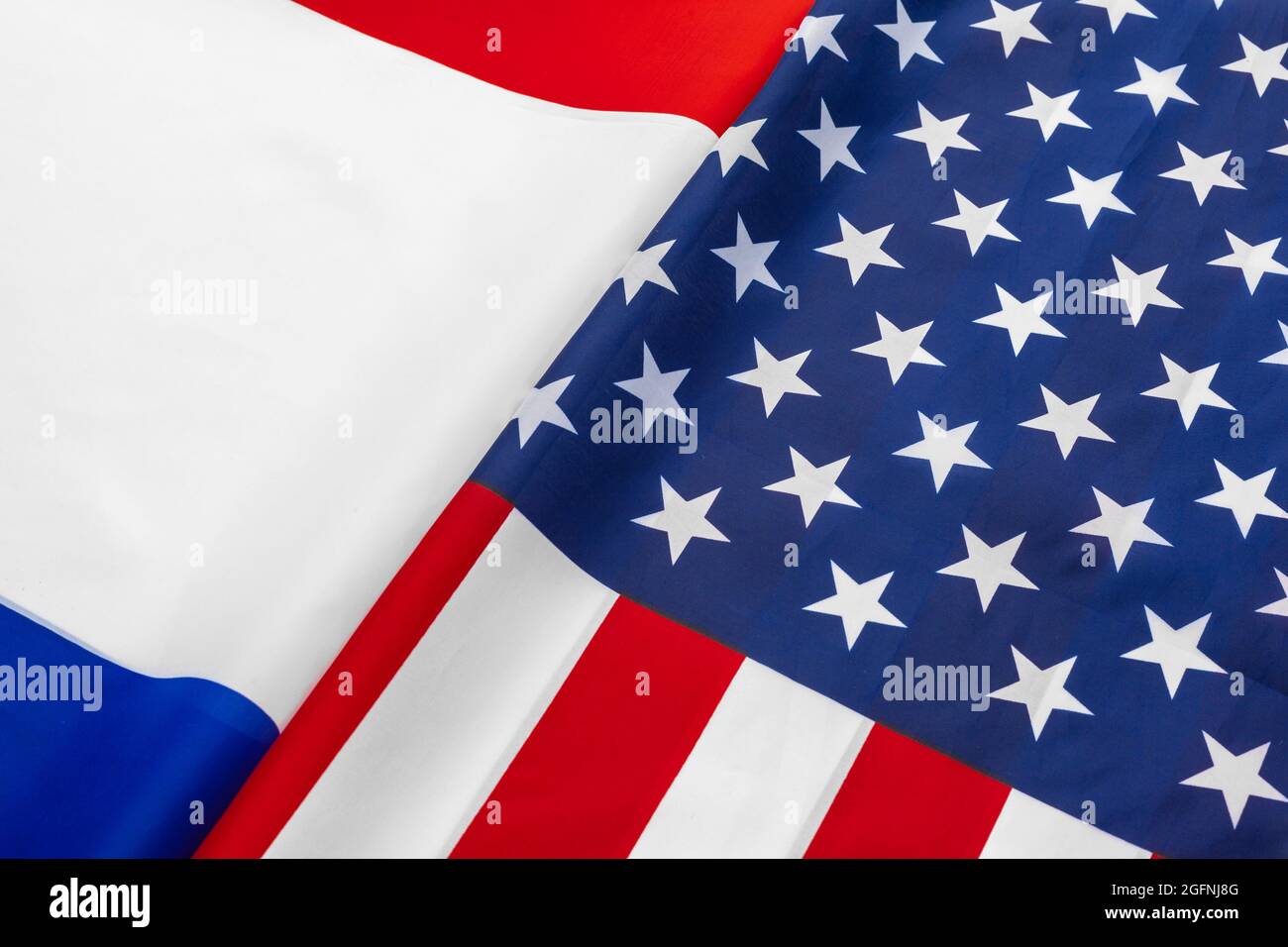 United States of America flag and France flag Stock Photo - Alamy