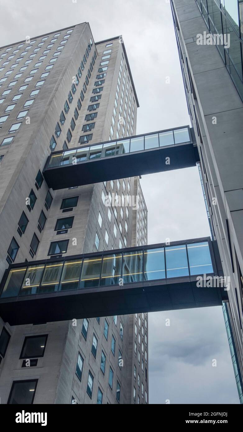 A low angle architectural shot of the Shell building Stock Photo - Alamy