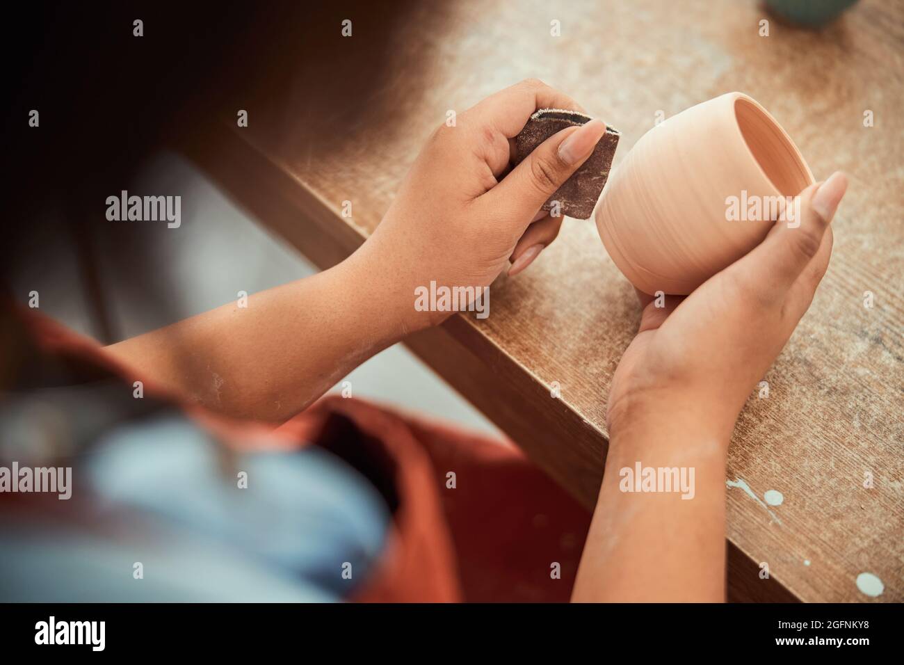 Grinding clay for pottery hi-res stock photography and images - Alamy