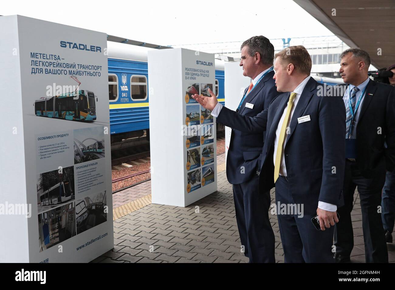 KYIV, UKRAINE - AUGUST 26, 2021 - President of the Board of Directors ...