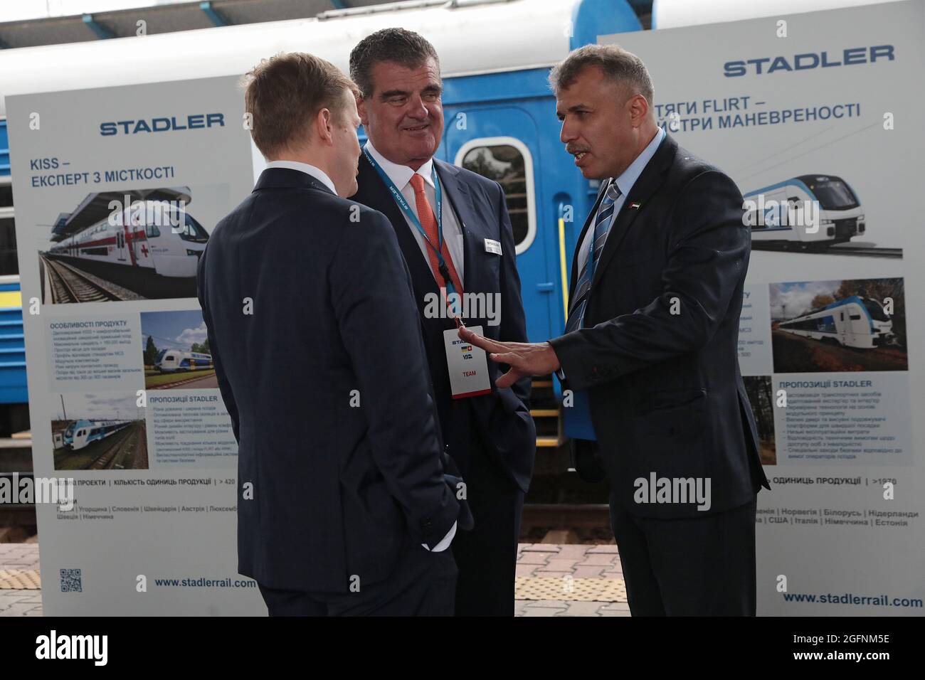 KYIV, UKRAINE - AUGUST 26, 2021 - President of the Board of Directors ...