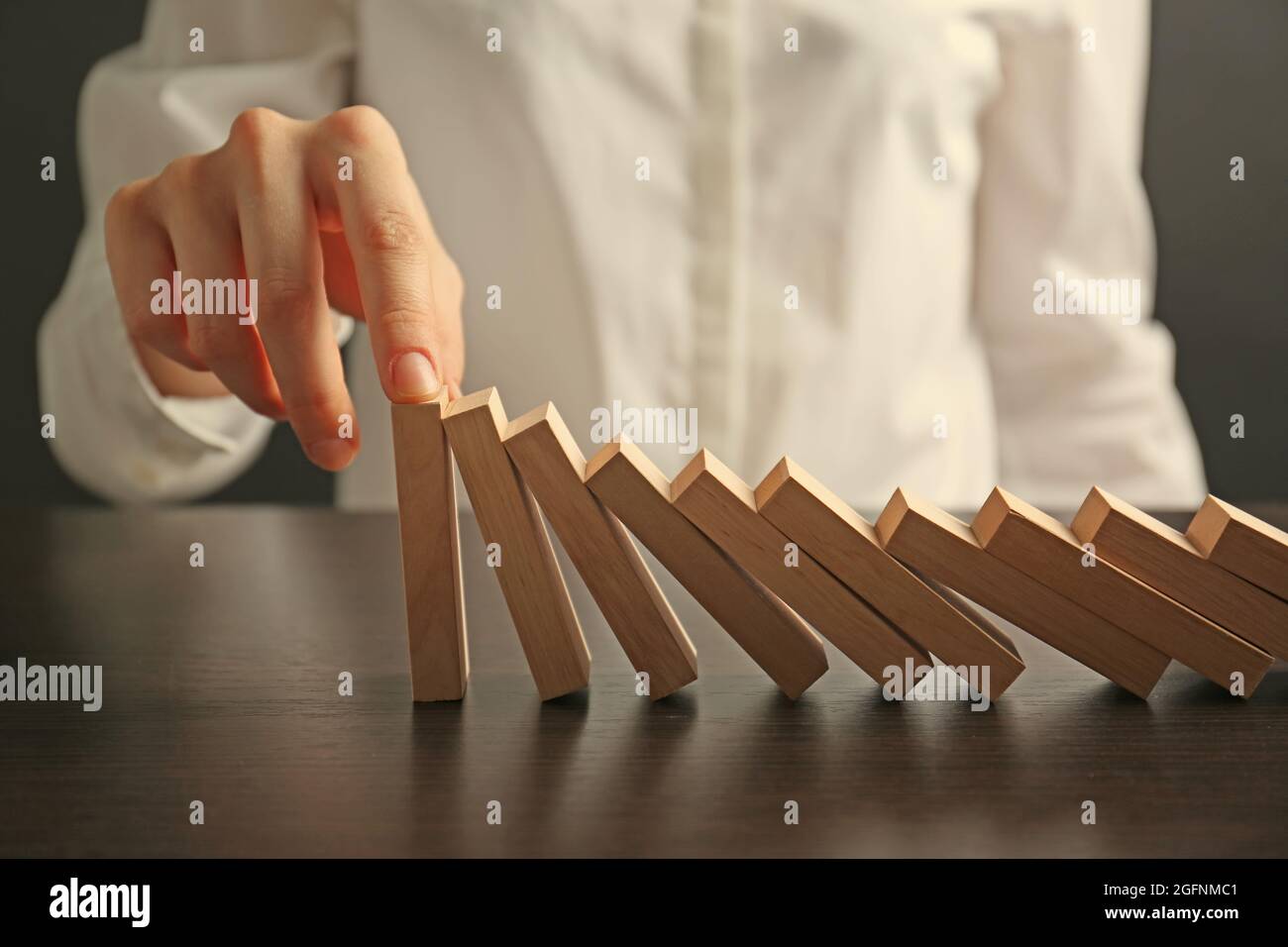 Toppling blocks hi-res stock photography and images - Alamy