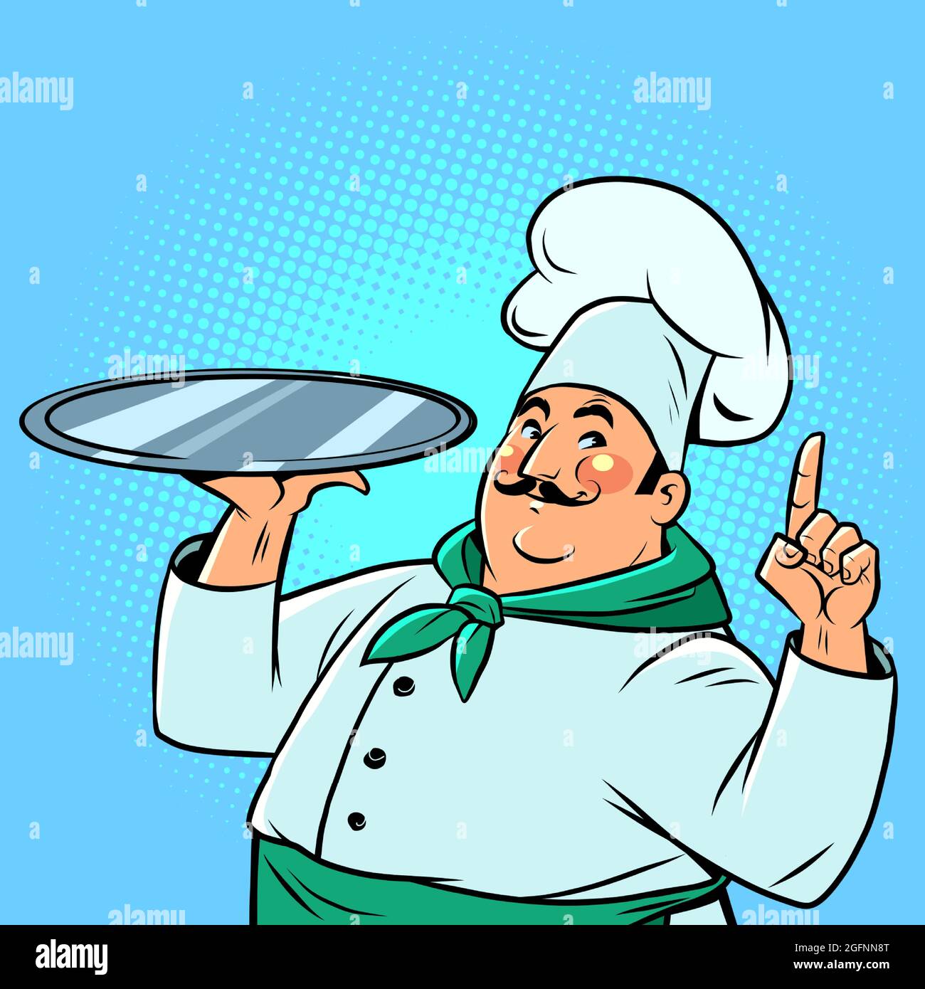 Waiter in restaurant cartoon illustration hi-res stock photography and ...