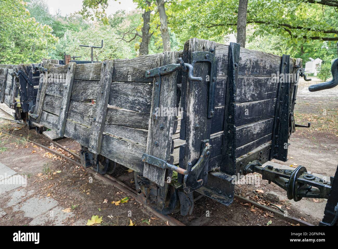 Old wooden train hi-res stock photography and images - Alamy