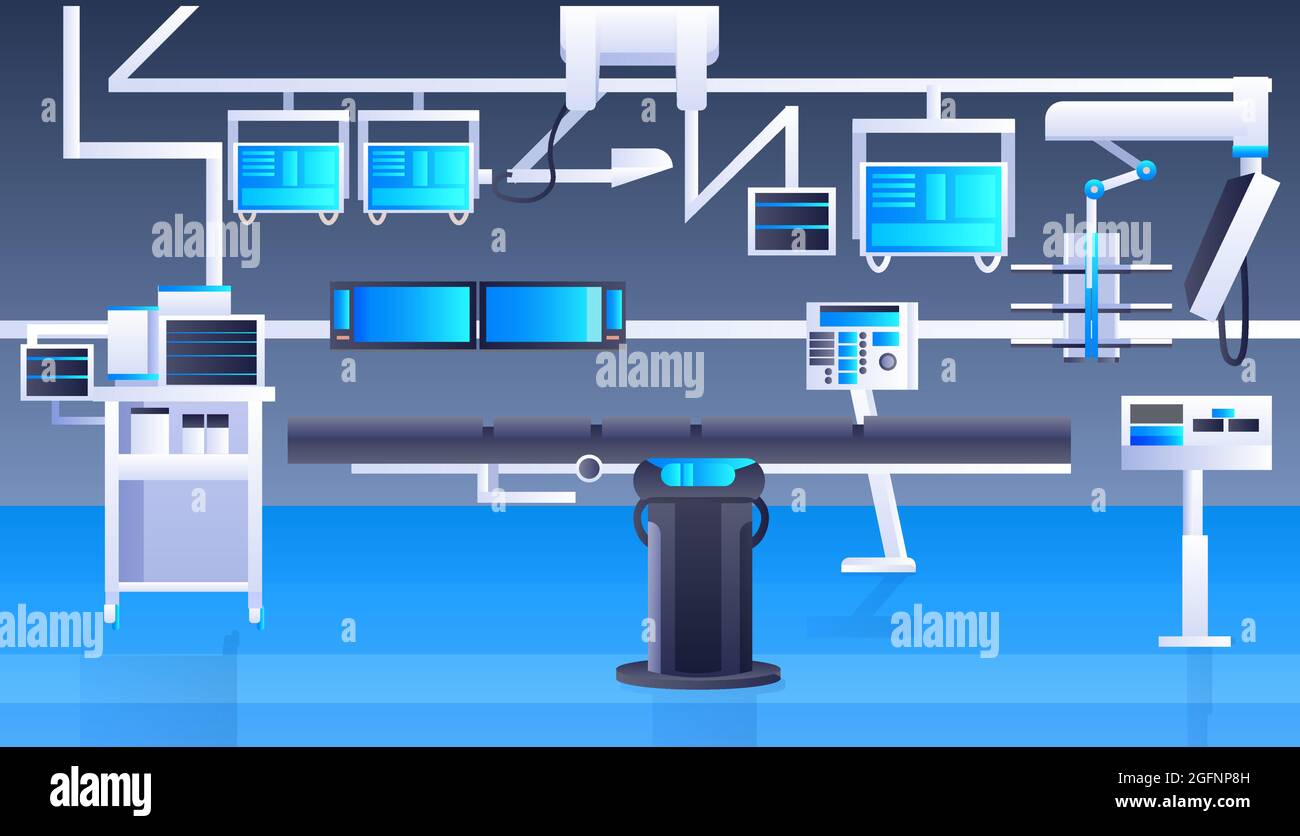 hospital operating table and medical devices modern clinic surgery room ...