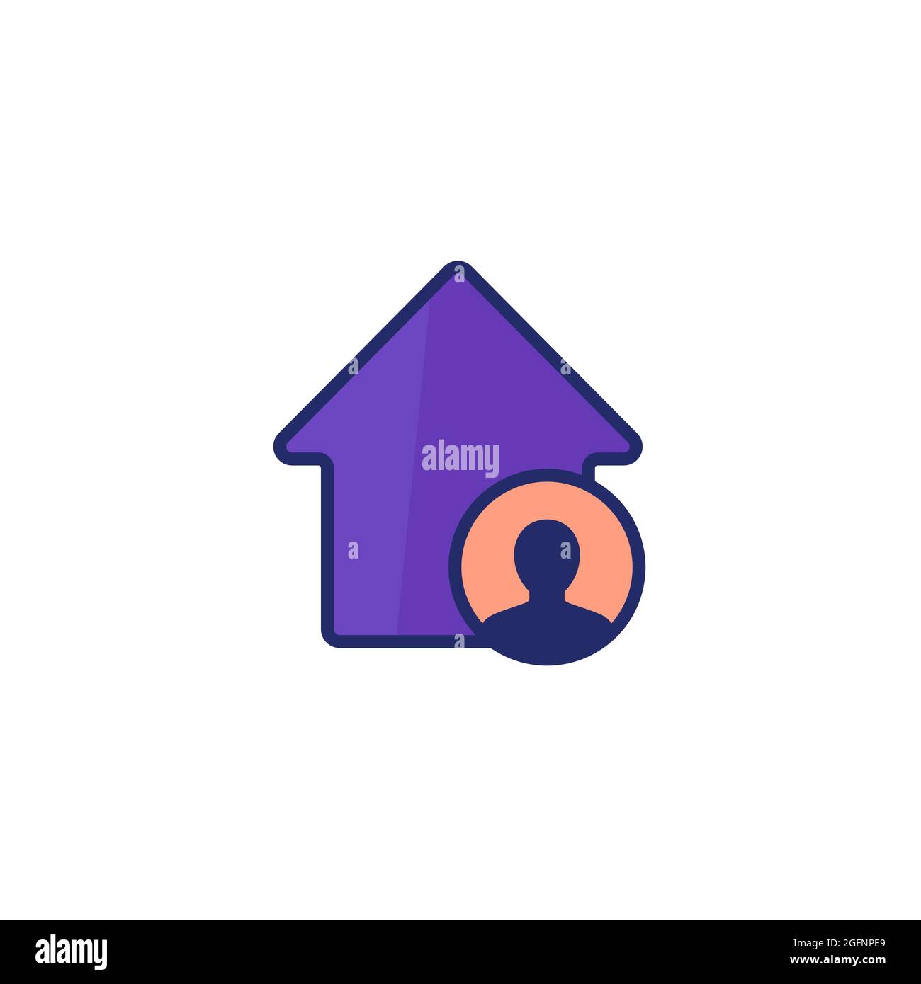 tenant, house resident vector icon on white Stock Vector Image & Art ...