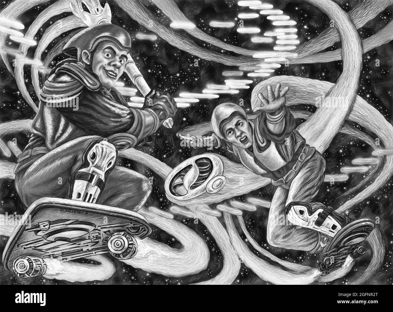 Aliens illustrations hi-res stock photography and images - Alamy