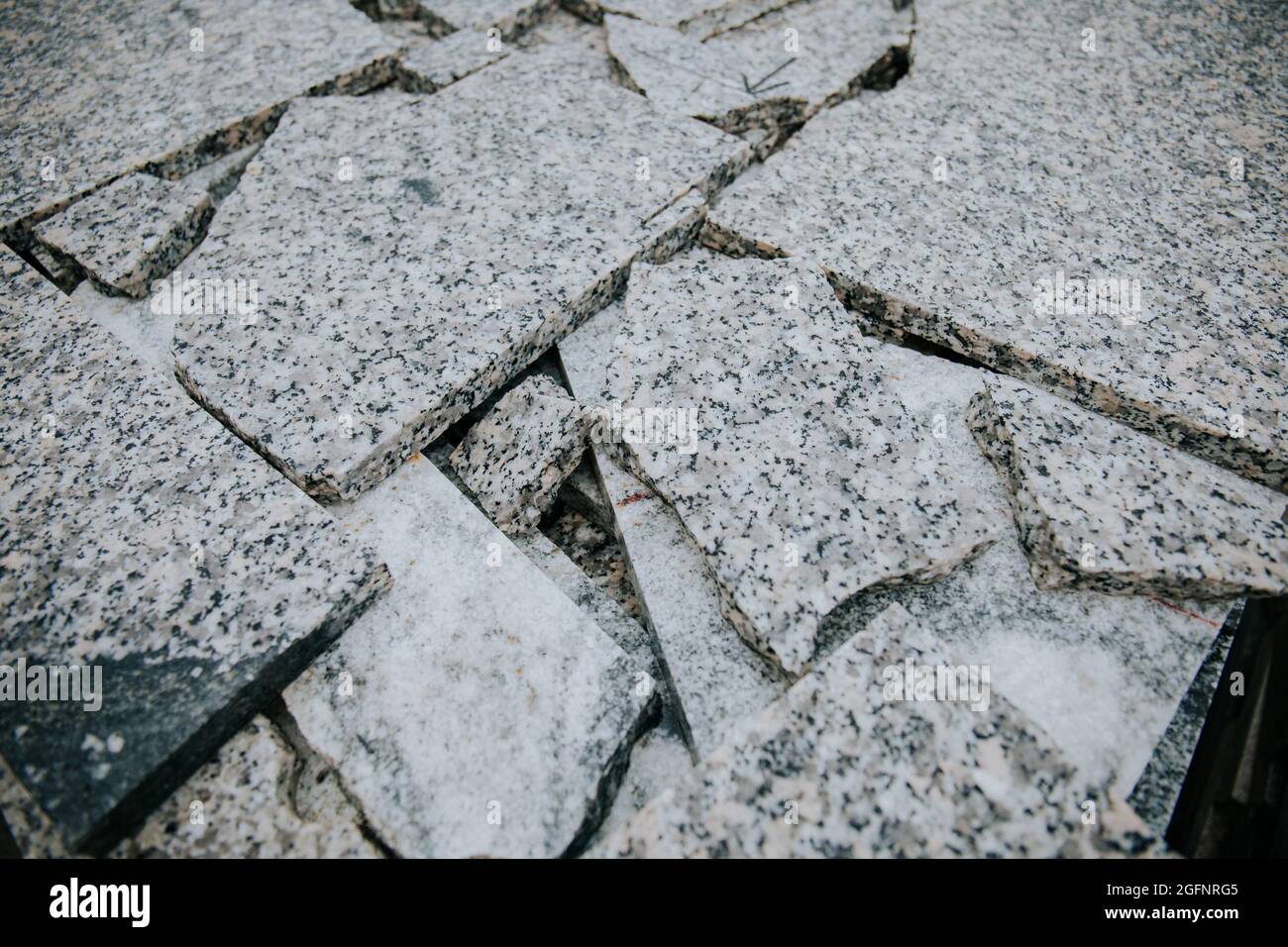 Closeup of granite paving slabs Stock Photo - Alamy