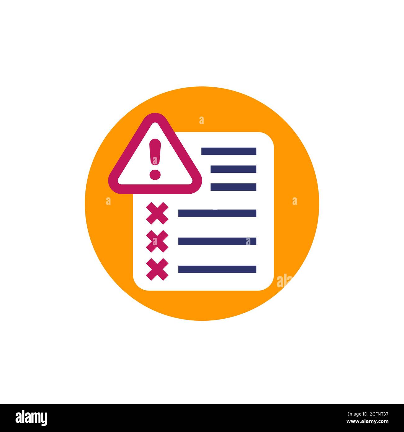 Error report icon on white, vector Stock Vector Image & Art - Alamy