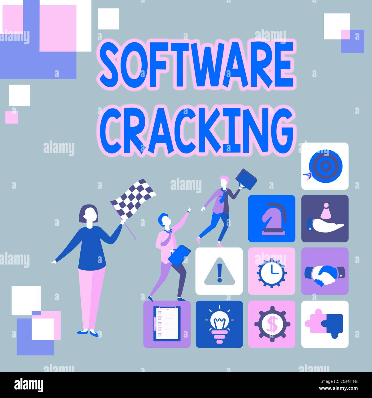 Text showing inspiration Software Cracking. Word Written on ...