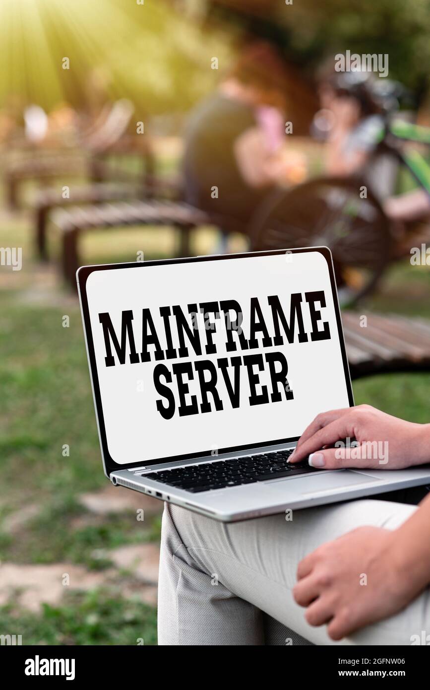 Conceptual caption Mainframe Server. Business approach designed for ... Conceptual caption Mainframe Server. Business approach designed for ...