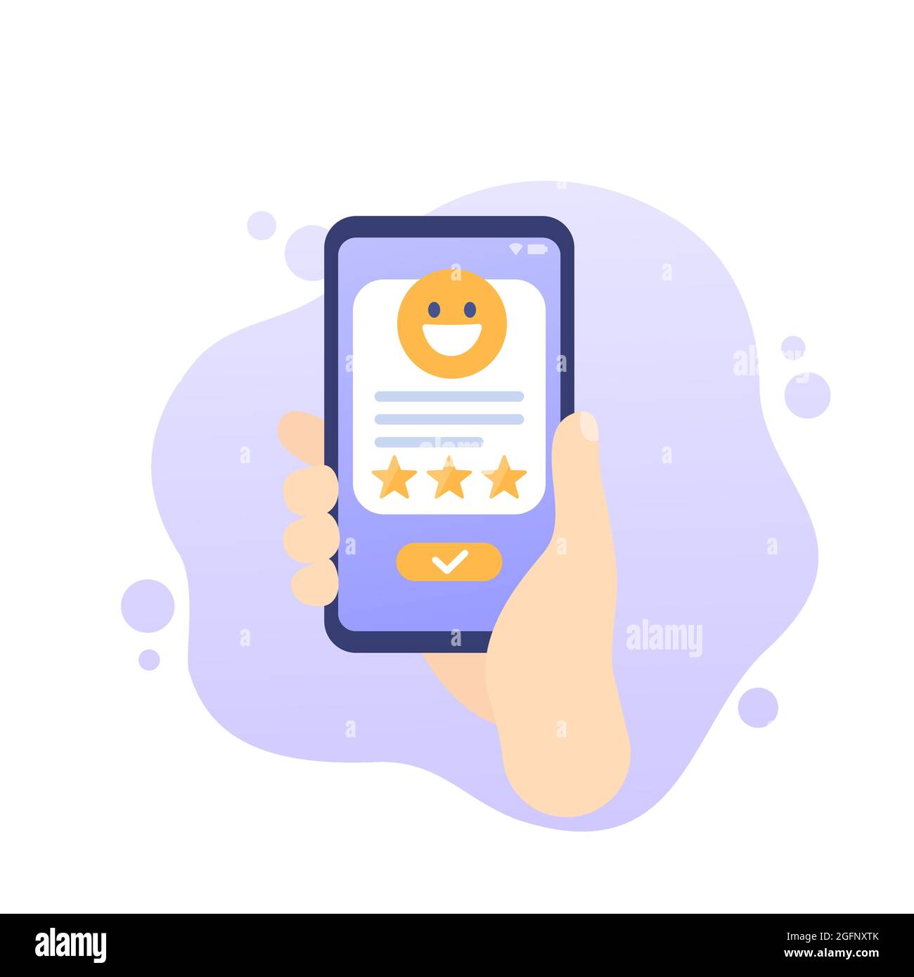 good review icon with phone, vector art Stock Vector Image & Art - Alamy