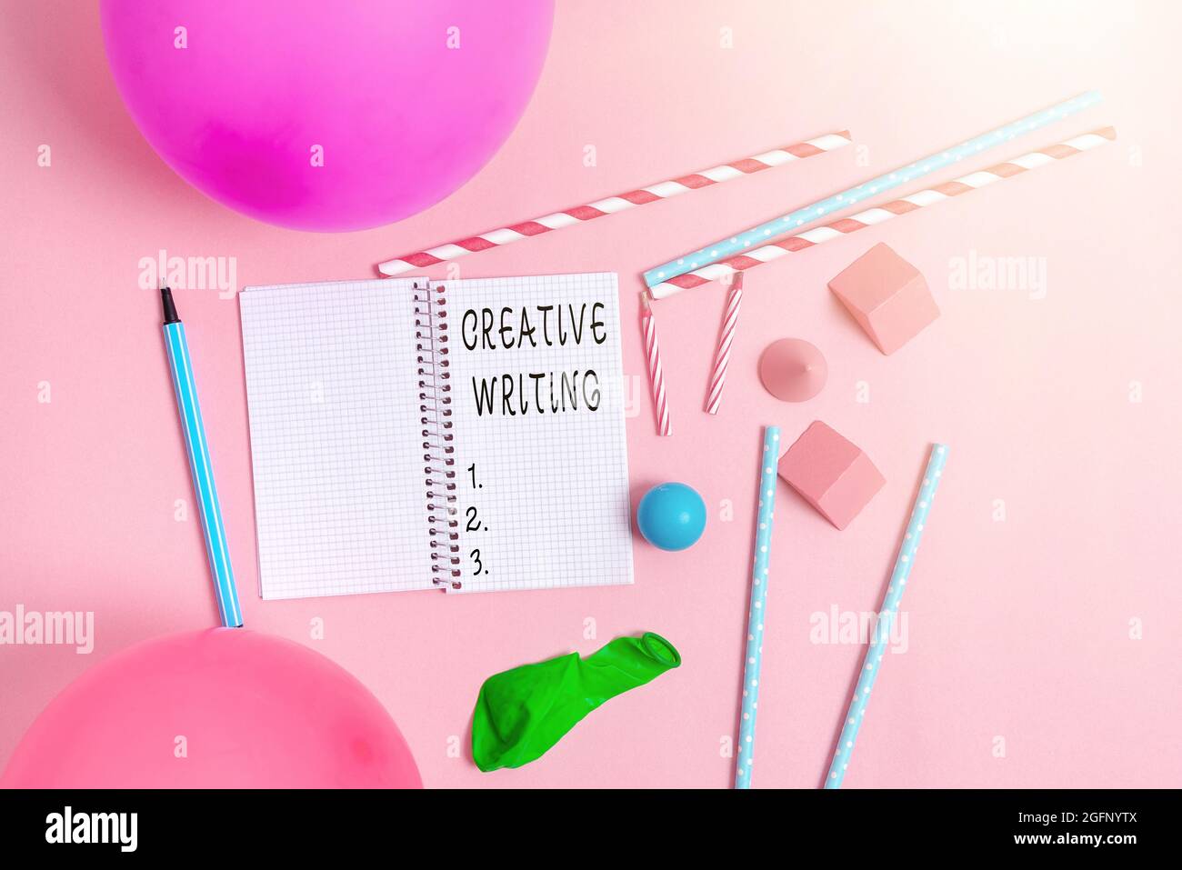 Text sign showing Creative Writing. Business overview fiction or poetry ...