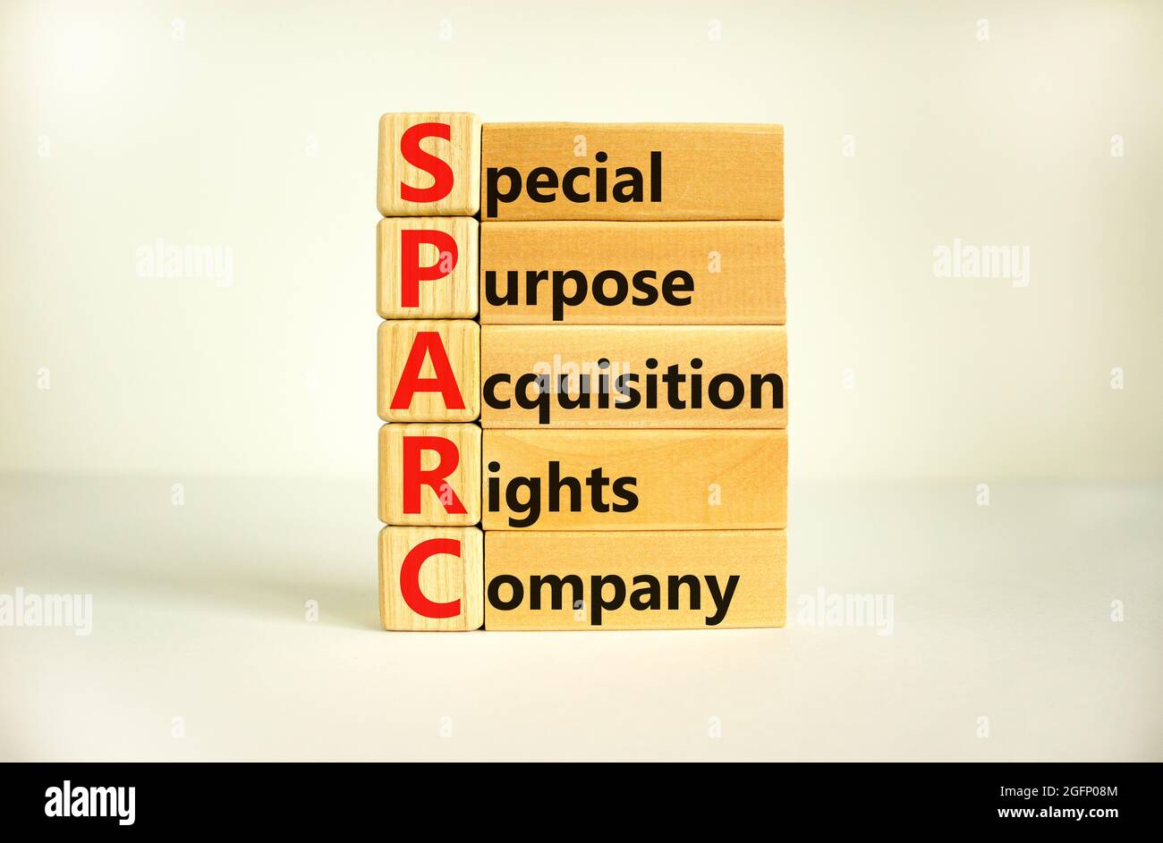SPARC, special purpose acquisition rights company symbol. Cubes with ...