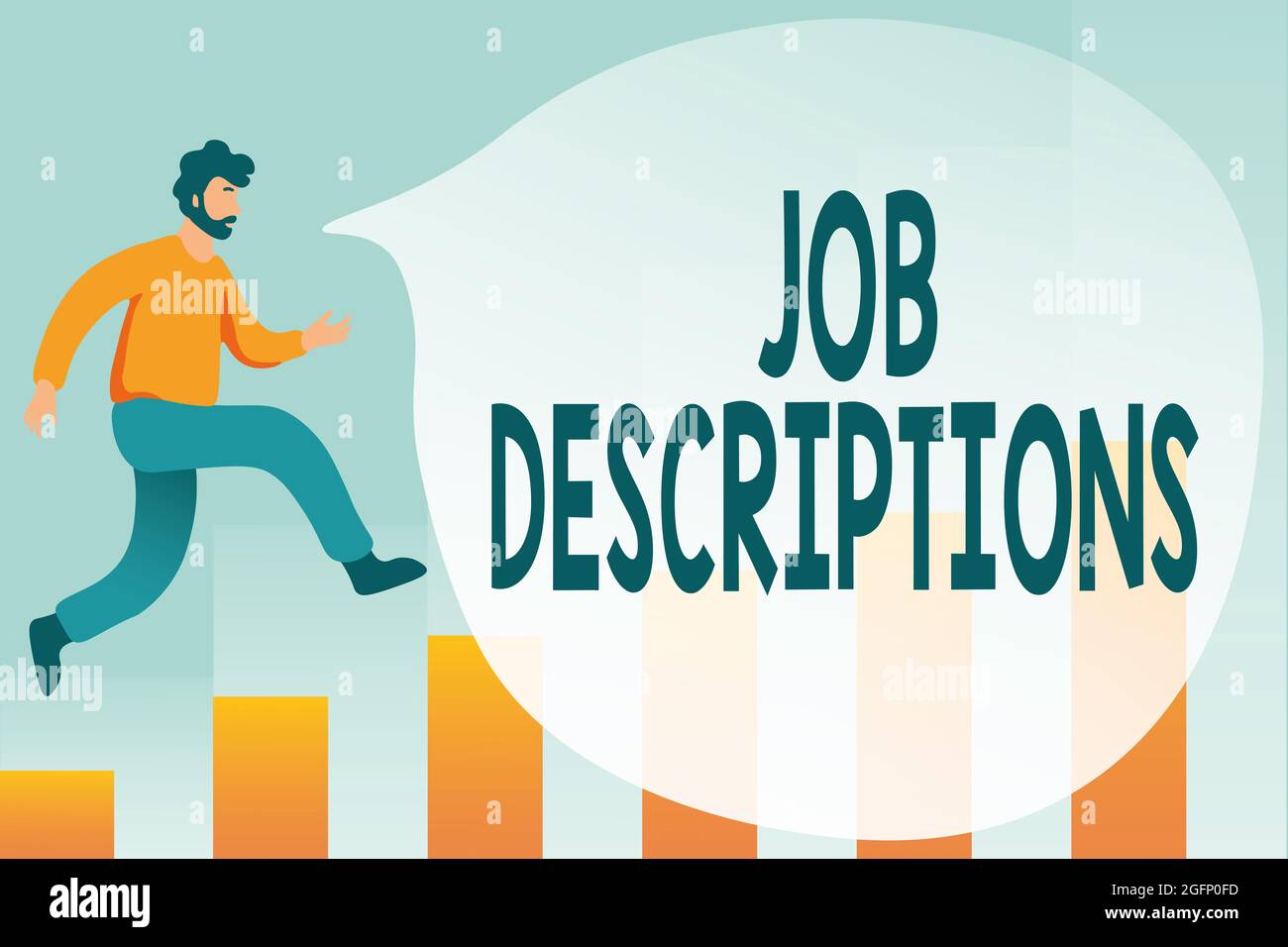 Hand writing sign Job Descriptions. Word Written on a formal account of ...