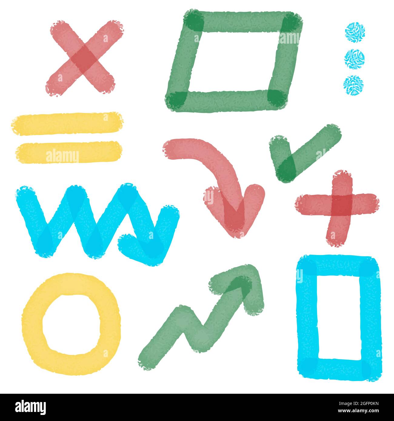 Marker highlight elements collection. Set of highlighter simbols ...