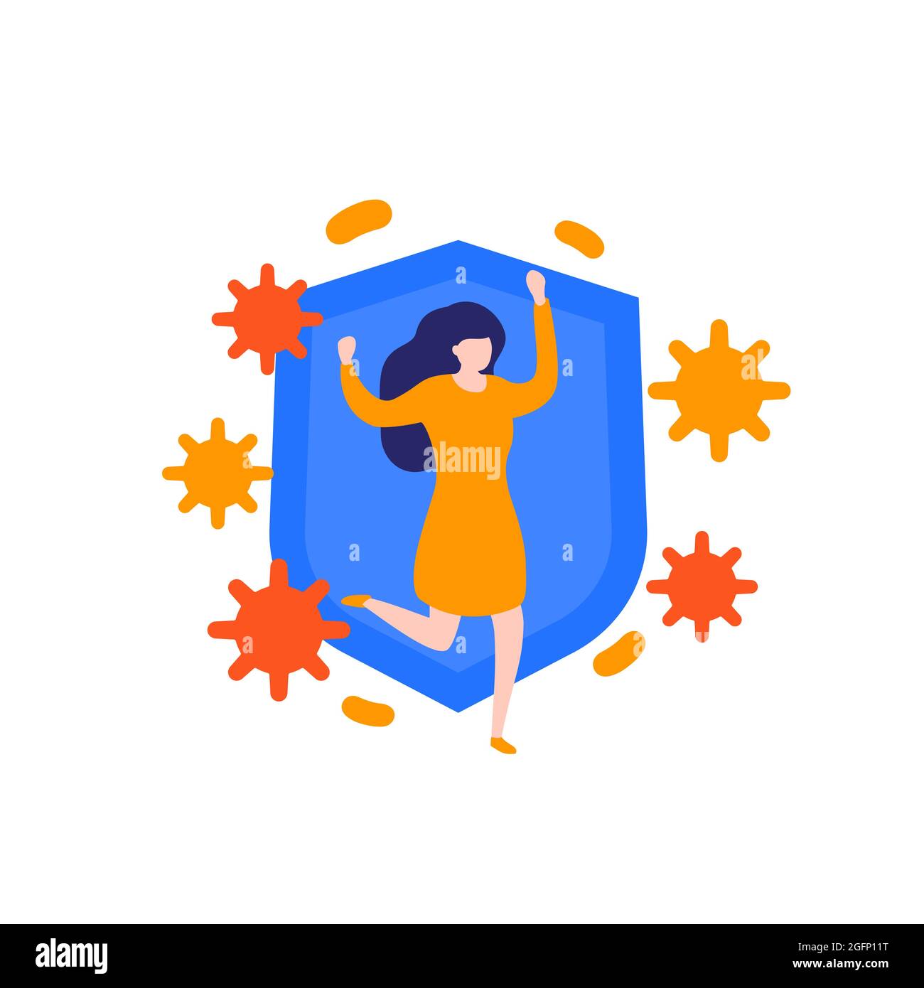 immune system, strong immunity and health vector Stock Vector Image ...