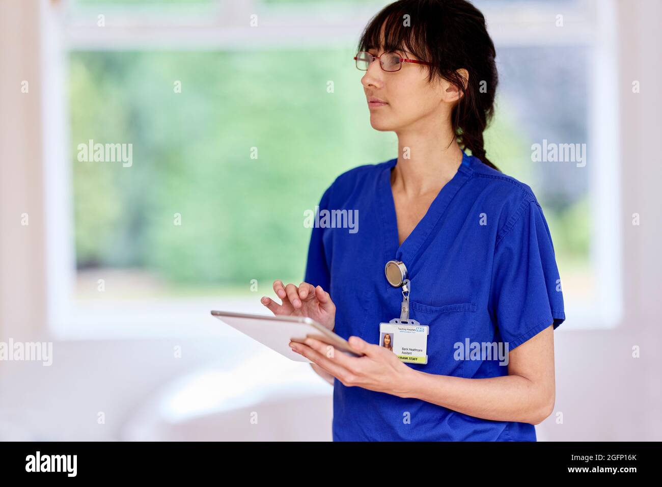 Portrait of Nurse smiling Stock Photo - Alamy