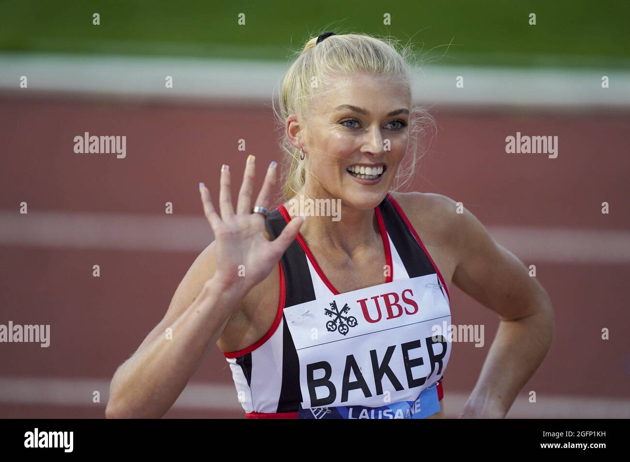 Lausanne, Switzerland. 26th Aug, 2021. Ellie Baker of Great Britain after winning the womens ...