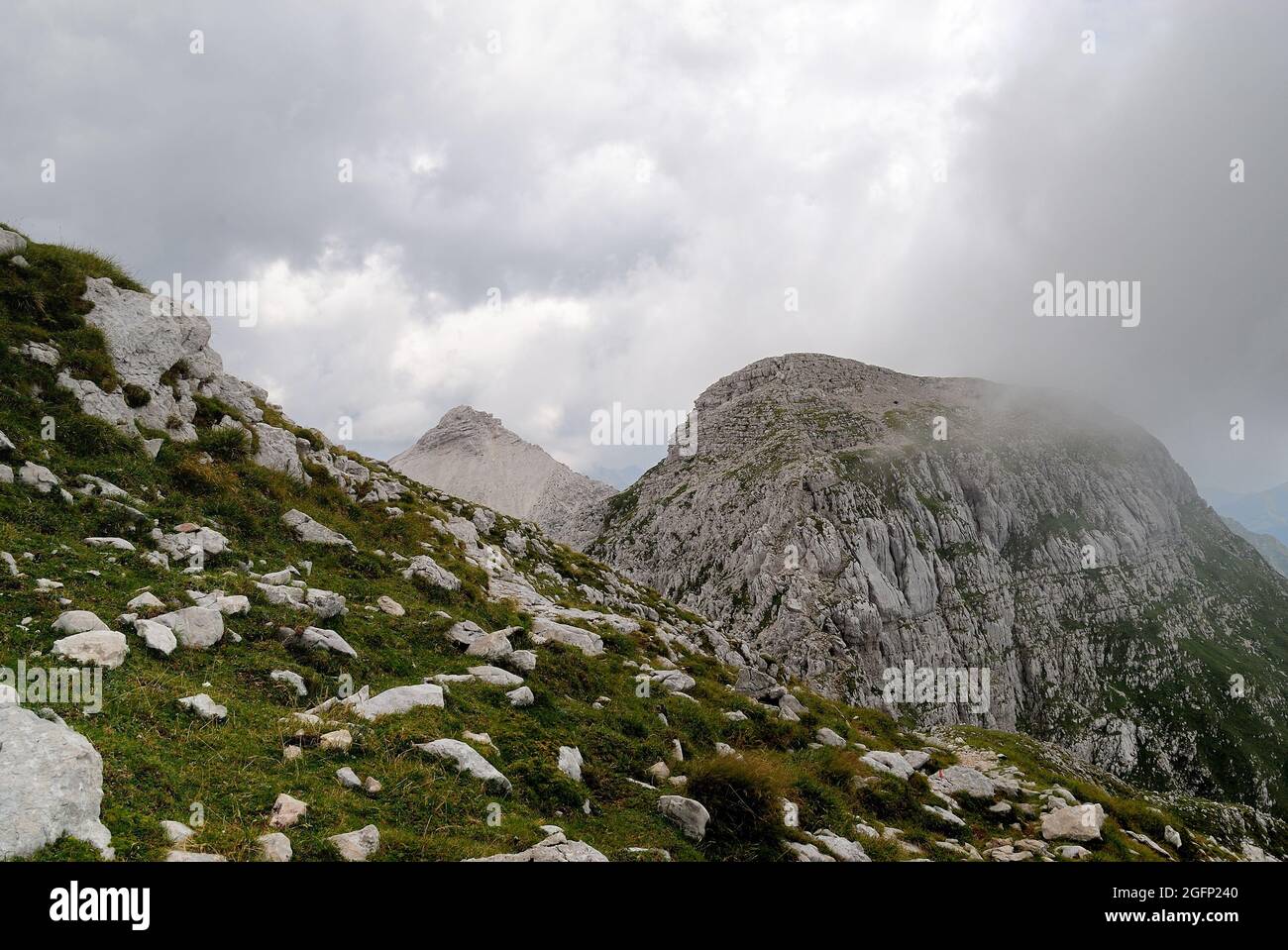 Slovenia, mount Batognica (monte Rosso). The mountain was the field of ...
