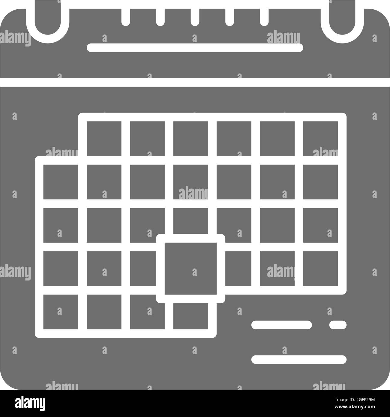 Holiday calendar, birthday, party time grey icon Stock Vector Image ...