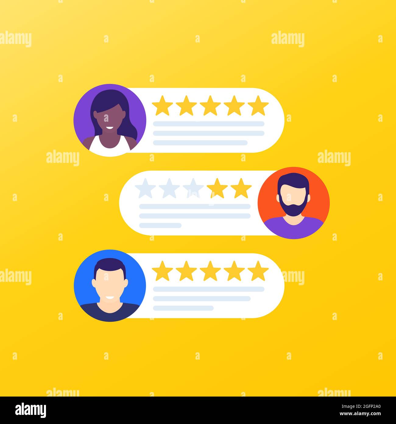 Customer reviews and feedback, vector Stock Vector Image & Art - Alamy