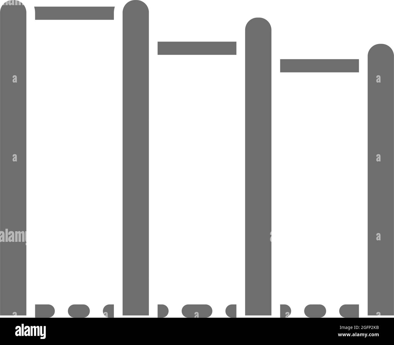 Horizontal crossbar, playground grey icon. Isolated on white background ...