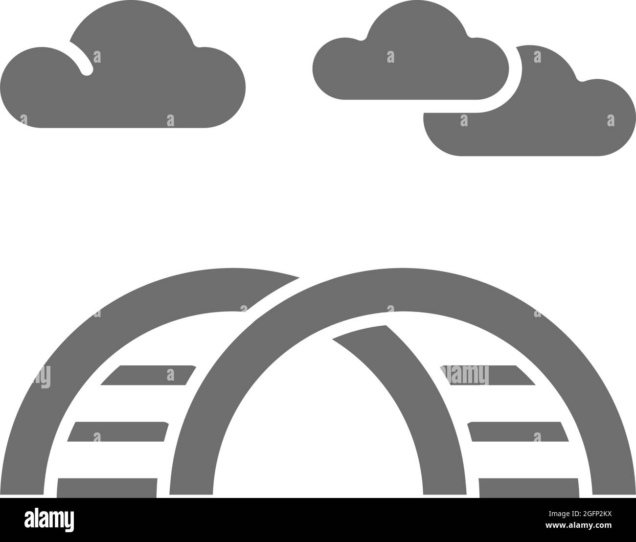 Vector curved ladder for playground grey icon Stock Vector Image & Art ...