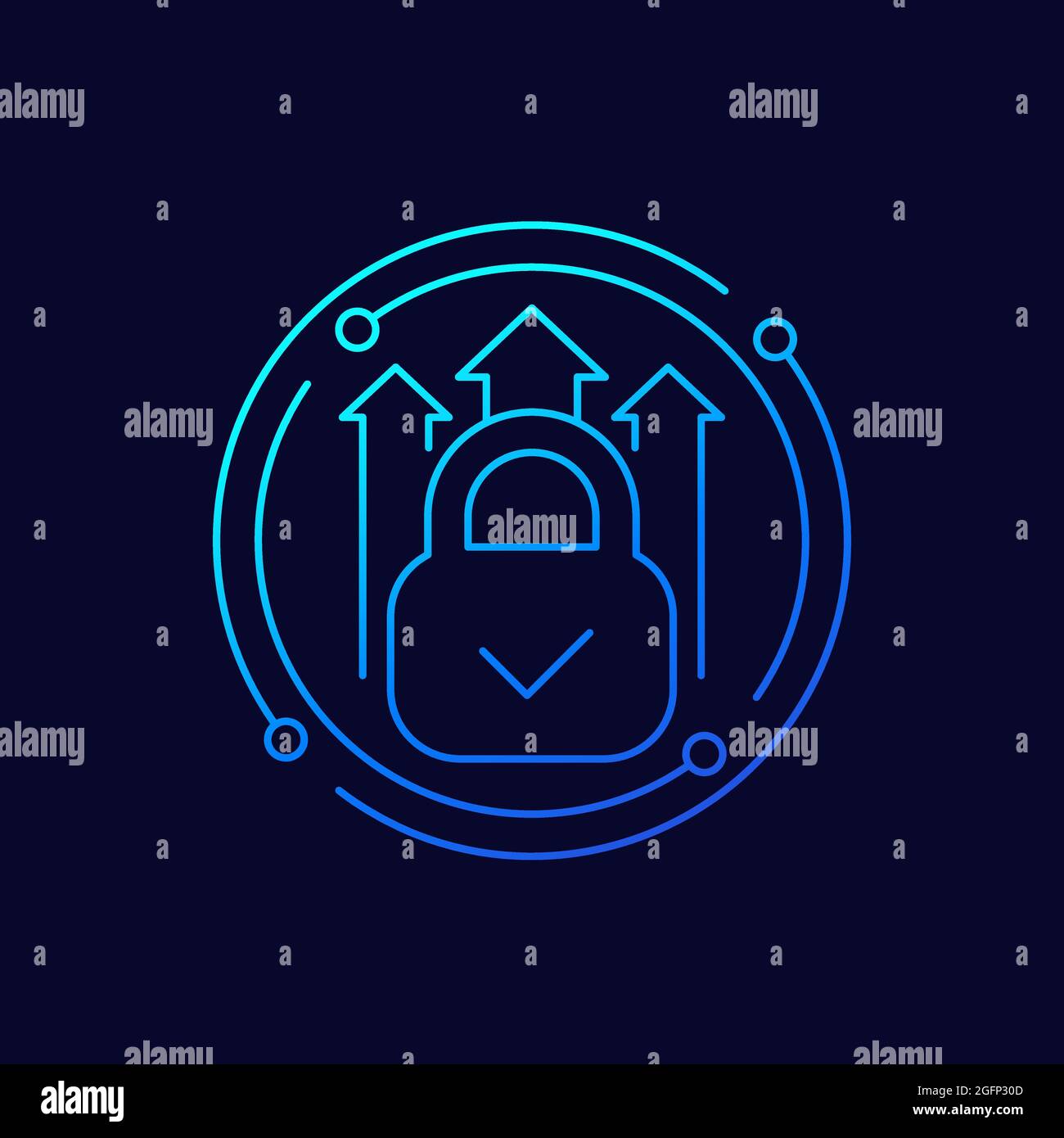 padlock and arrows line icon, vector art Stock Vector Image & Art - Alamy