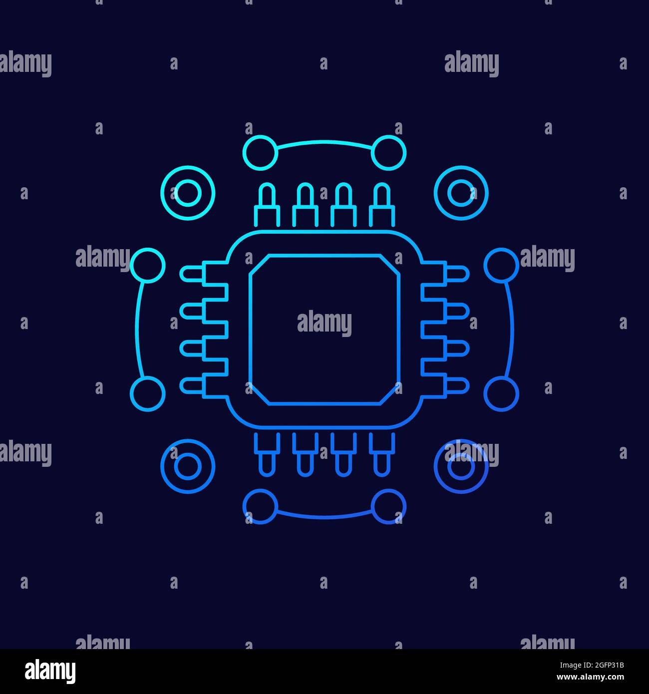 Computer processing unit Stock Vector Images - Alamy