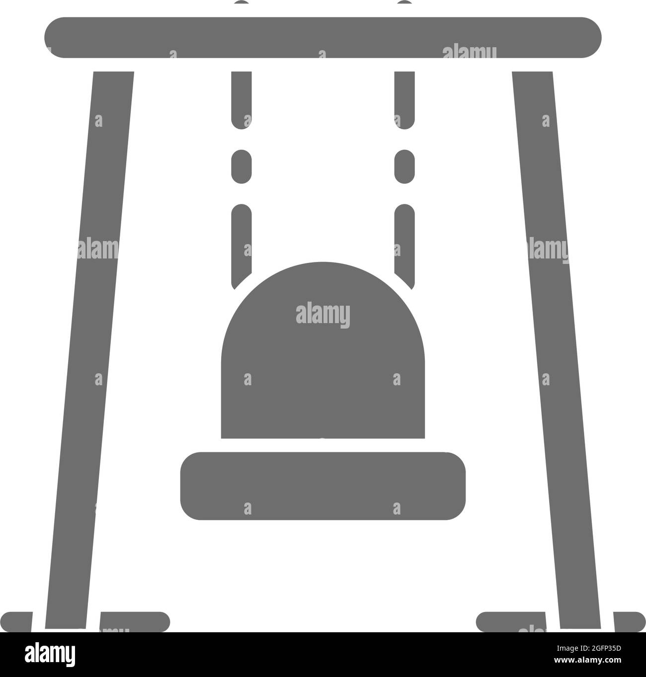 Vector single swing for playground grey icon Stock Vector Image & Art ...