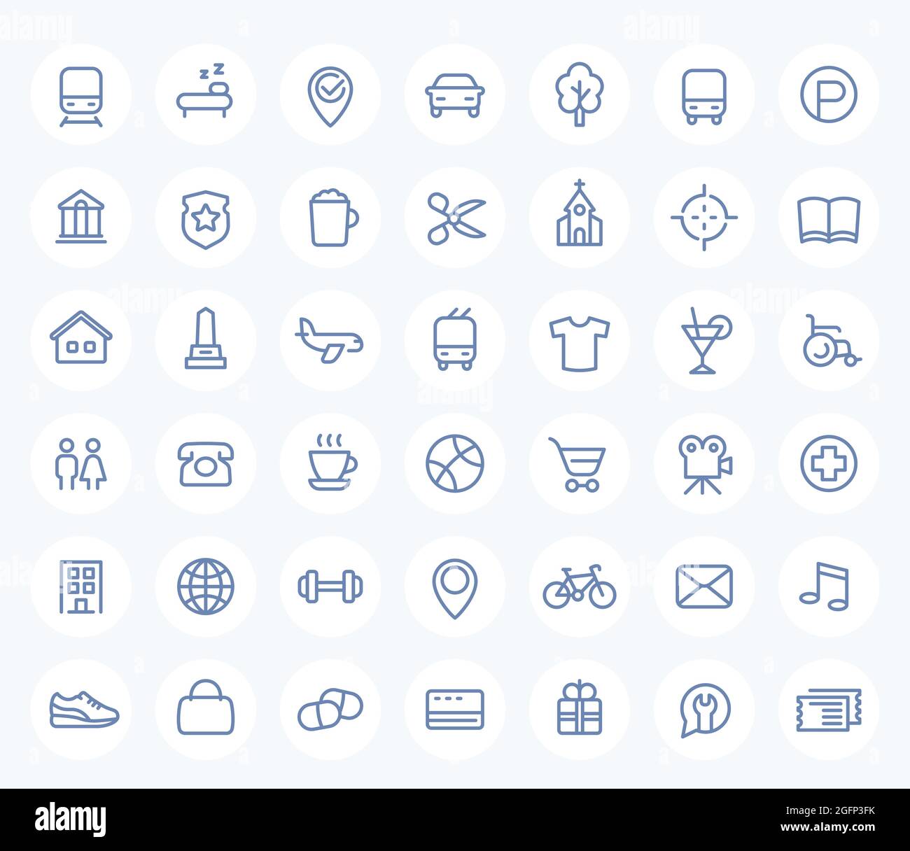 line icons set on white for maps Stock Vector Image & Art - Alamy