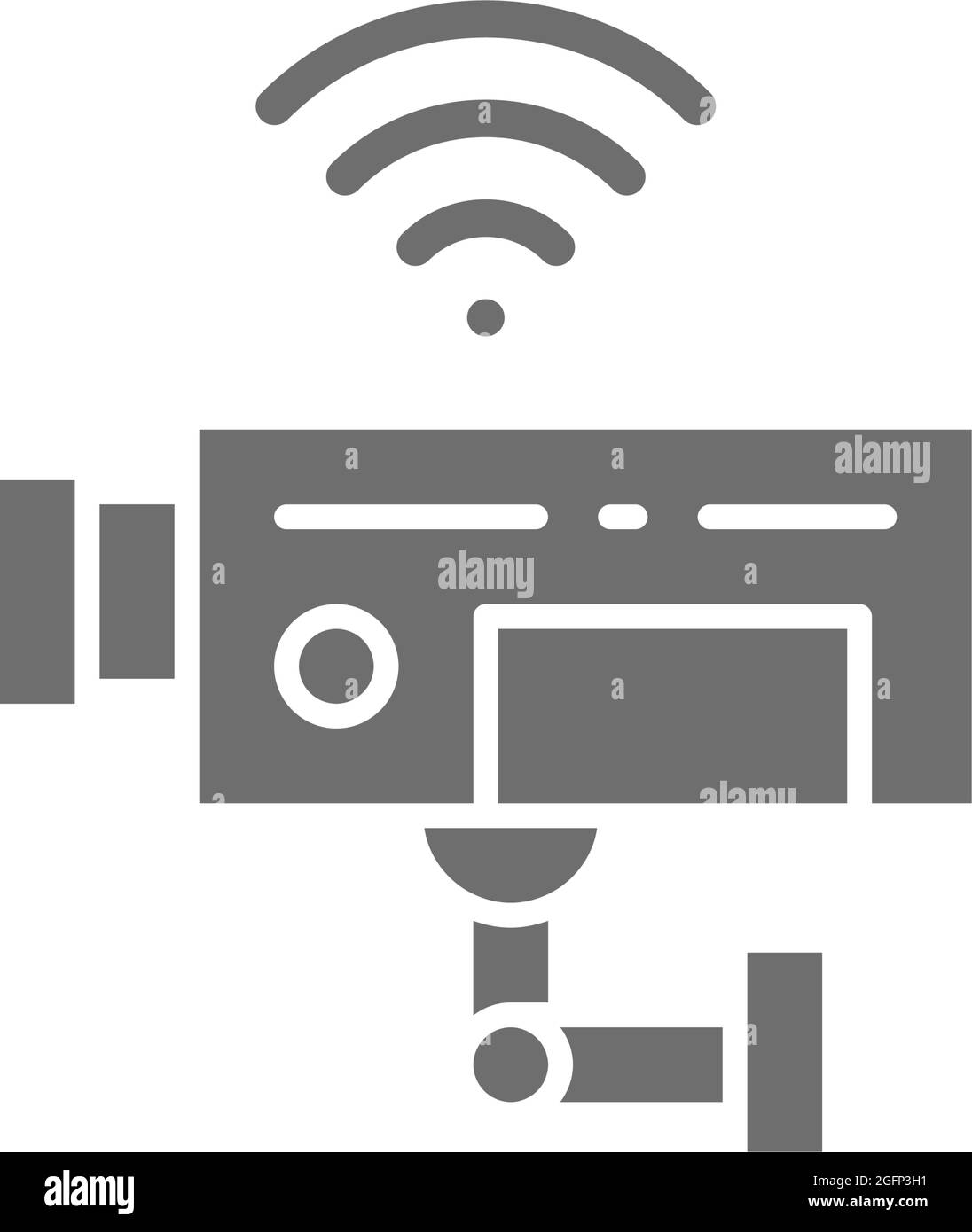 Vector security camera, surveillance, CCTV grey icon Stock Vector Image ...