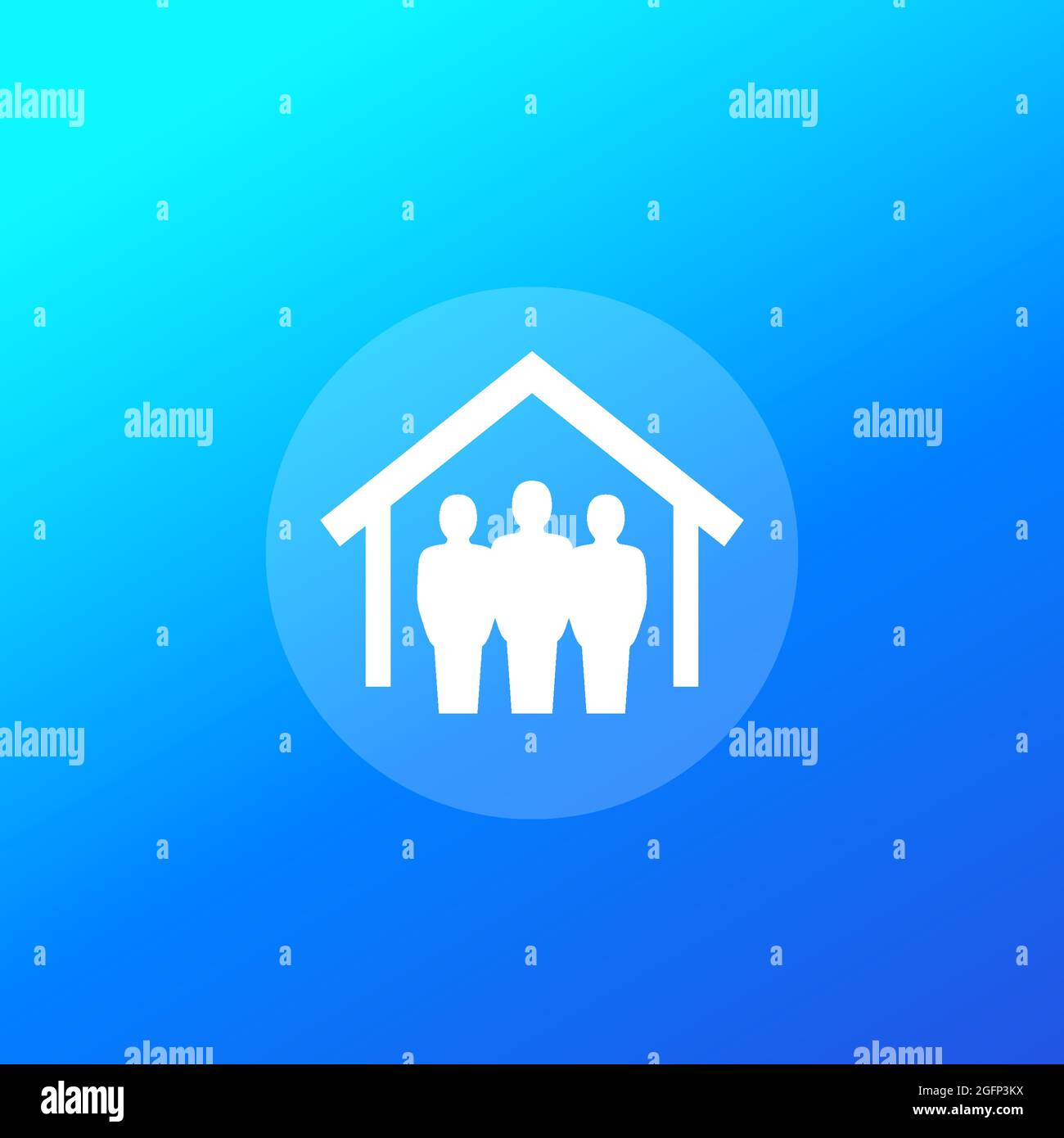 tenants and house icon, vector Stock Vector Image & Art - Alamy