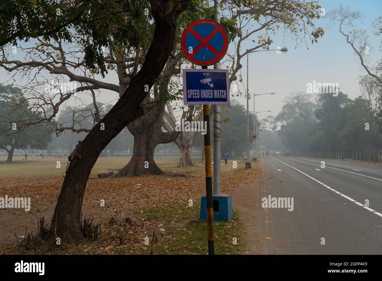 Kolkata, West Bengal, India - 23rd January 2020 : Road side signboard ...