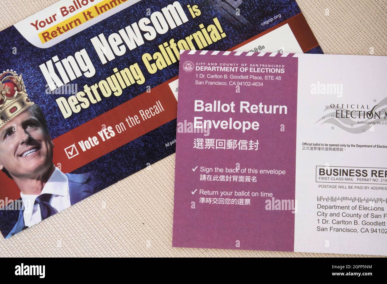 2021 recall ballot hi-res stock photography and images - Alamy