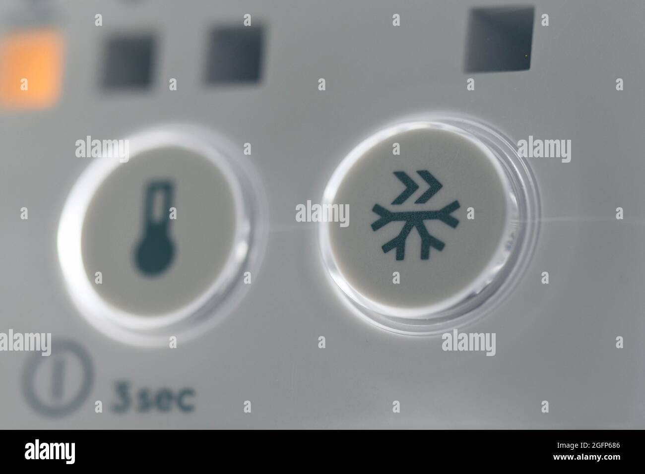 Closeup macro of symbols in a fridge Stock Photo - Alamy