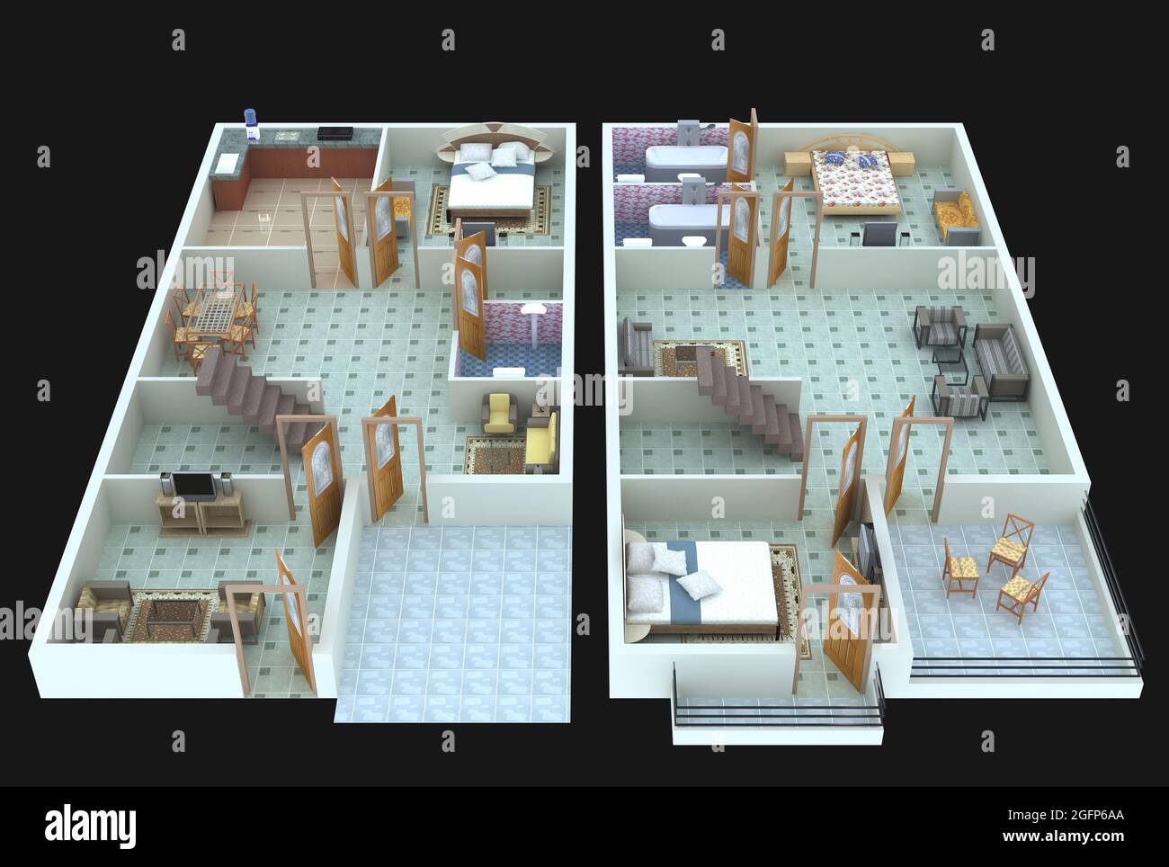 3D floor plan design Stock Photo - Alamy