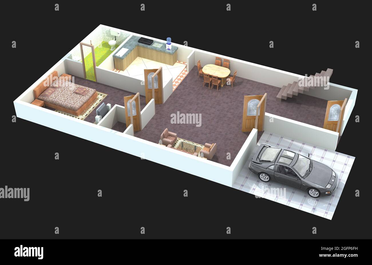 3D floor plan design Stock Photo - Alamy