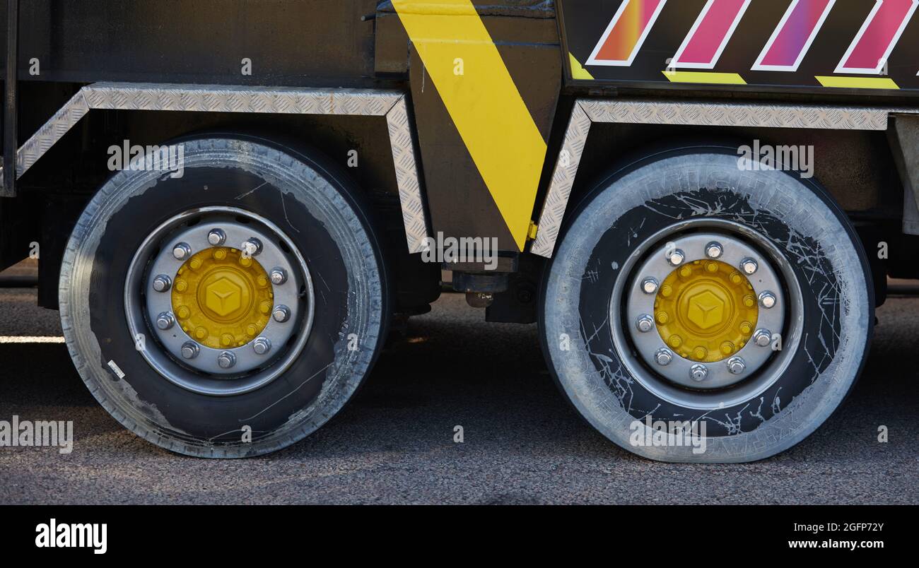 Large tyres for carrying heavy loads Stock Photo - Alamy