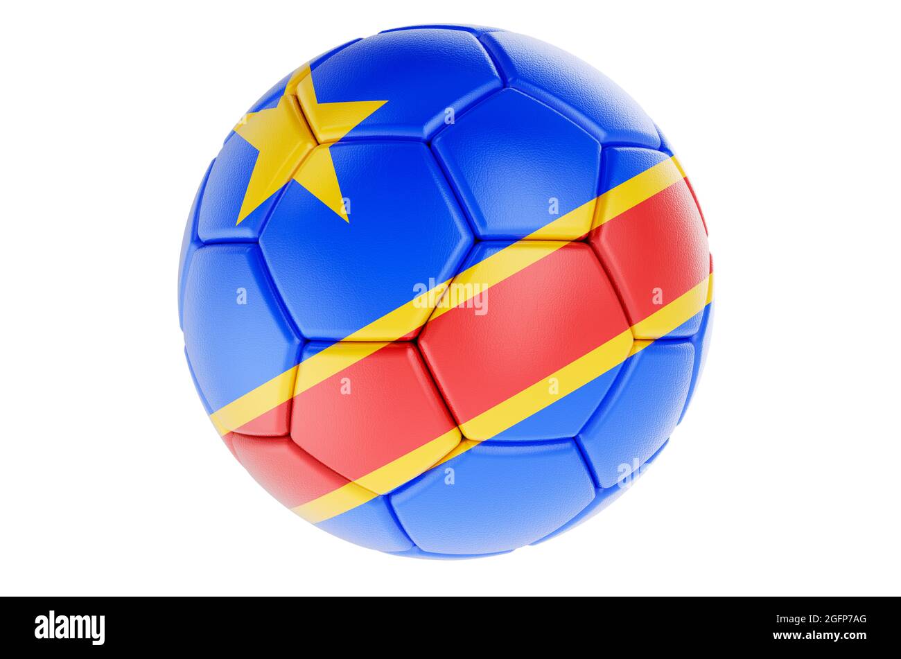 Soccer ball or football ball with Congolese Democratic Republic flag ...