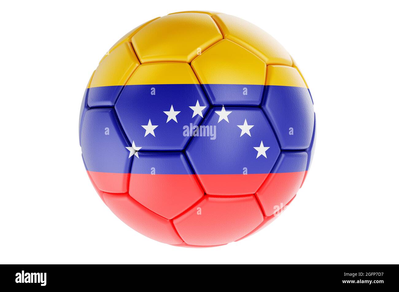 Soccer ball or football ball with Venezuelan flag, 3D rendering ...