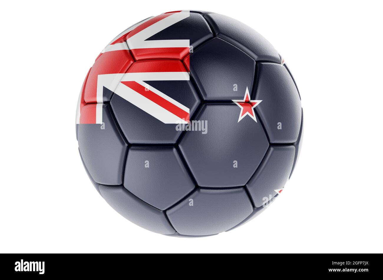 Soccer ball or football ball with New Zealand flag, 3D rendering ...