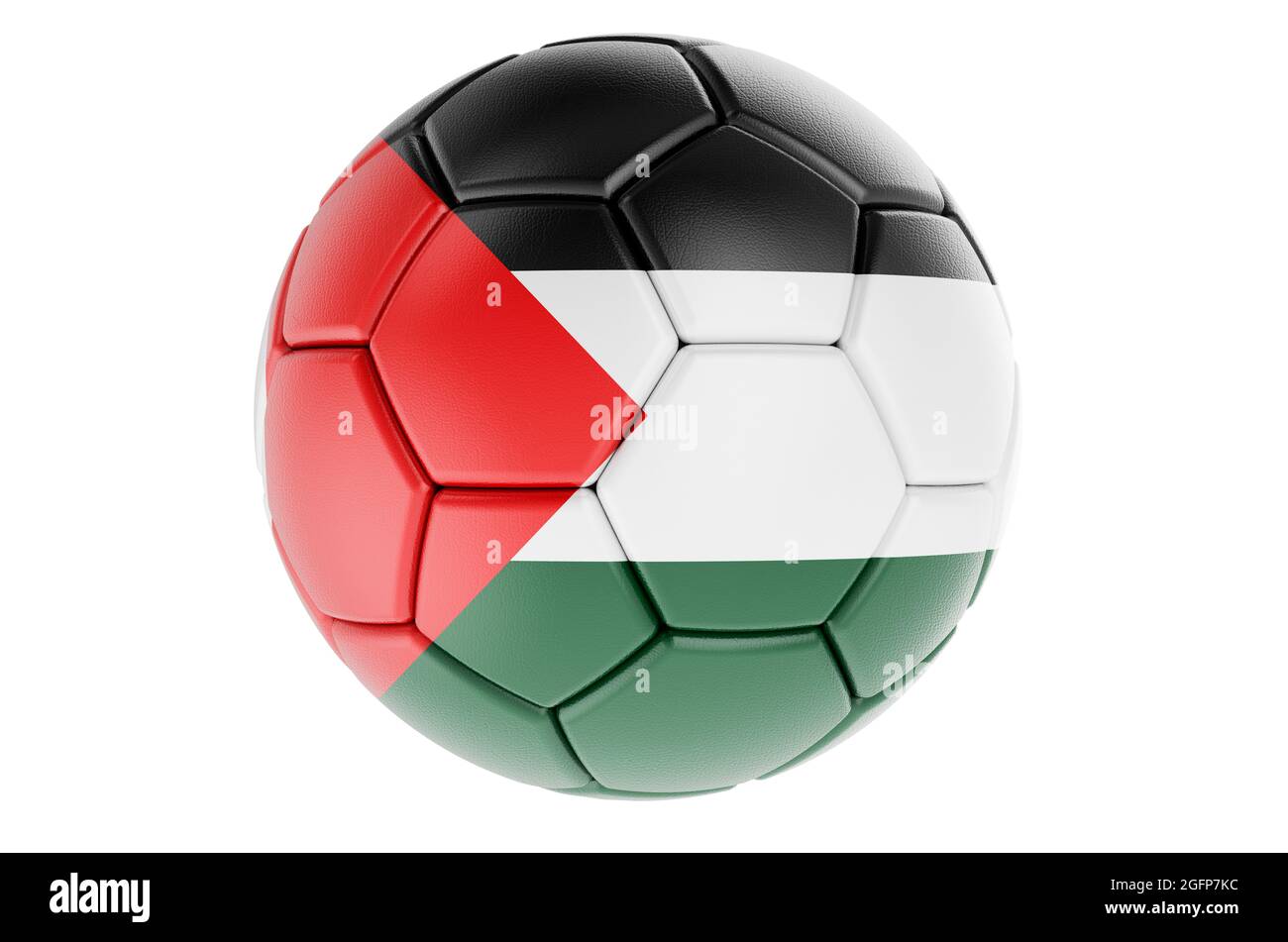 Soccer ball or football ball with Palestinian flag, 3D rendering ...