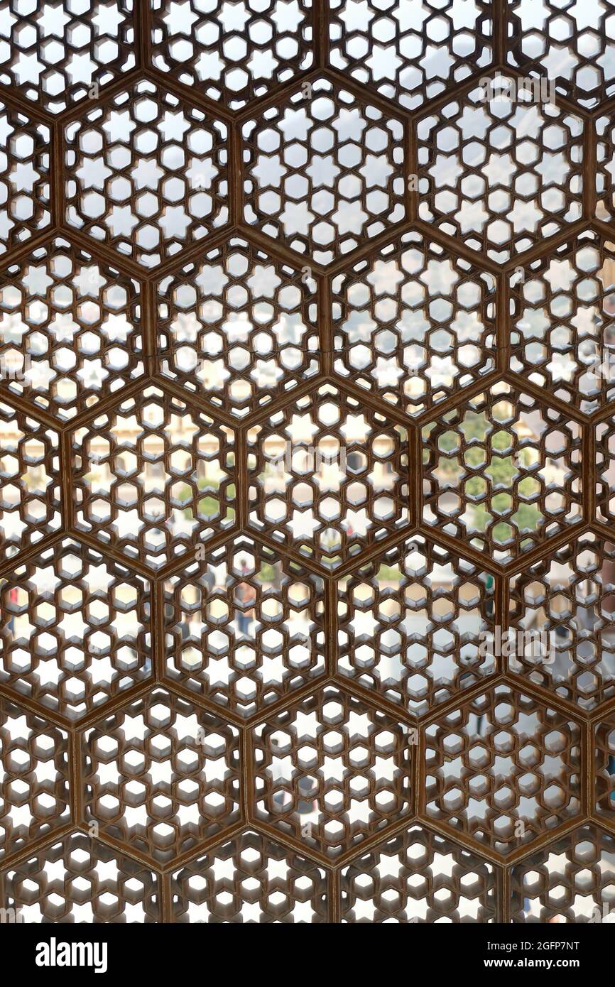 Traditional marble screen window pattern Stock Photo - Alamy