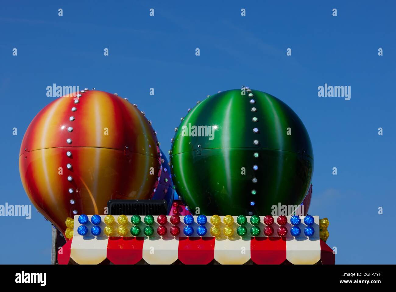 Giant shaped balls seen against the blue sky Stock Photo - Alamy